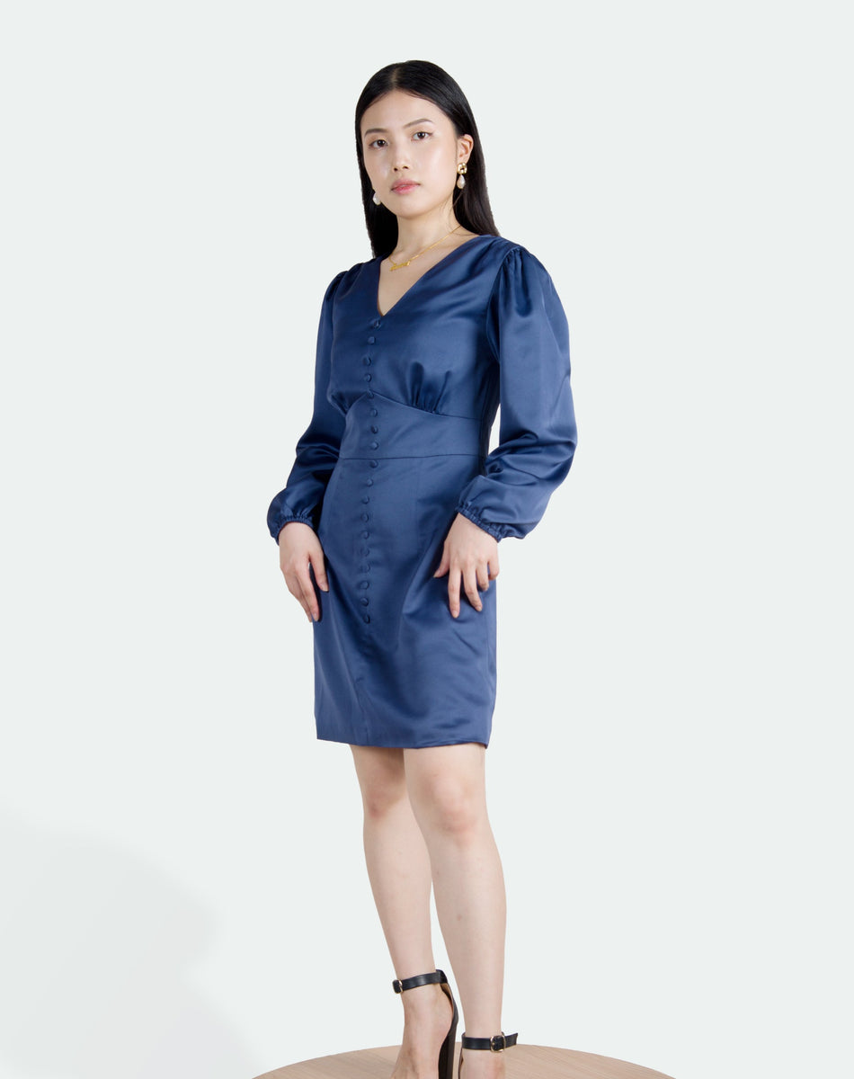 Alethea Satin Dress – Audrey Theola